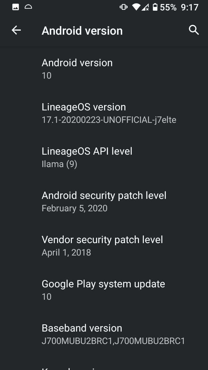 LineageOS 17.1 for the Galaxy J7 2015 (j7elte, j7e... - Samsung Members