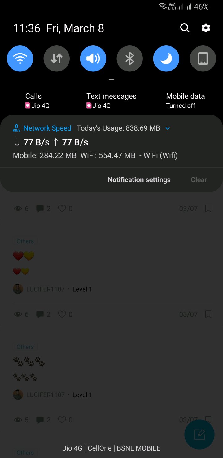Notification Panel Blur - Samsung Members