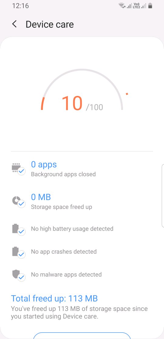 GLITCH IN DEVICE OPTIMIZATION - Samsung Members
