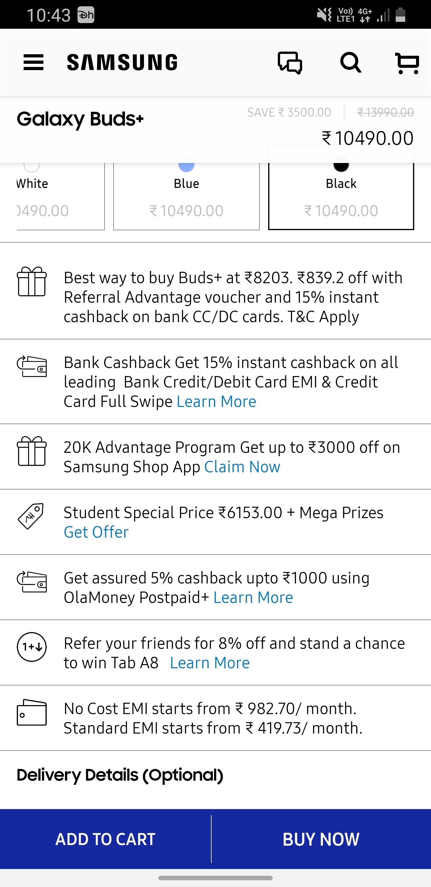 Samsung student offer - Samsung Members