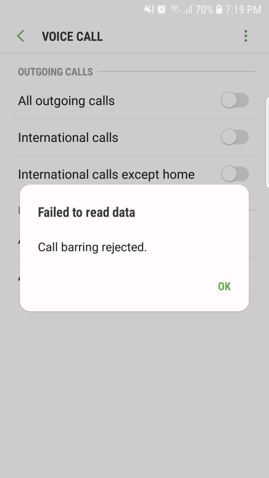 Call Barring - Samsung Members