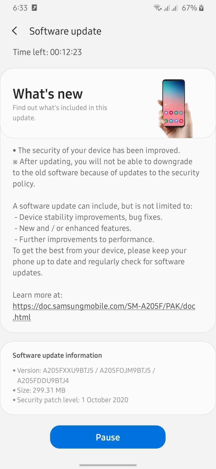 GALAXY A20 software update - Samsung Members