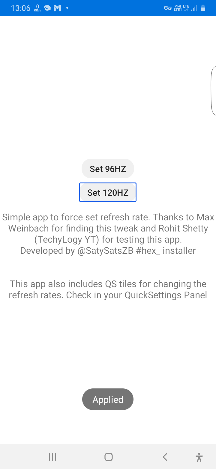 Working 96hz refresh rate after oneui 3.0 update - Samsung Members