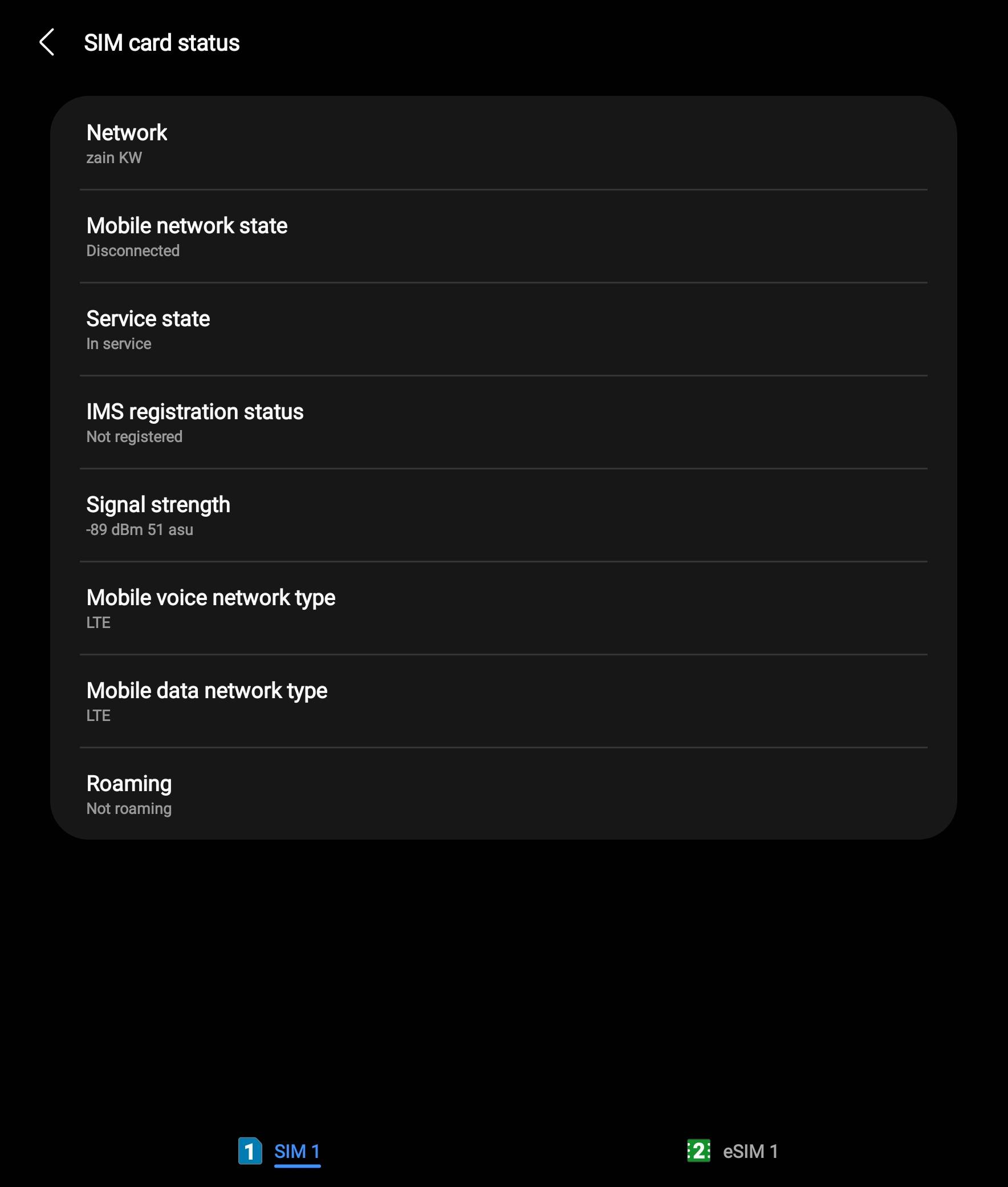 IMS not registered - Samsung Members