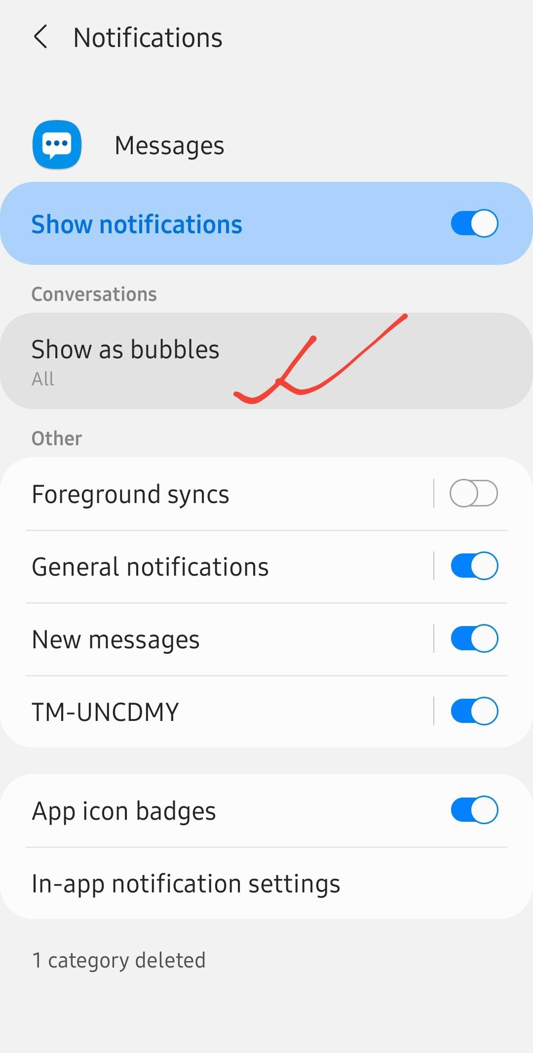 bubble notification working steps - Samsung Members