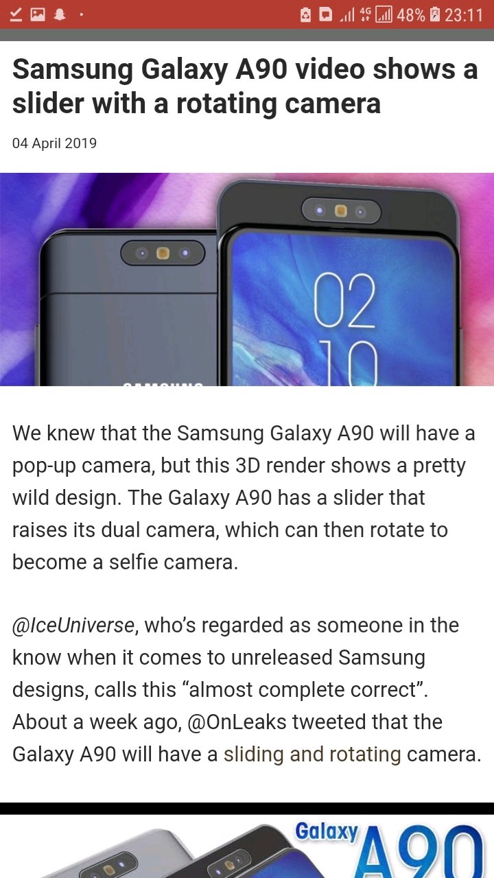 rotating camera A90 - Samsung Members