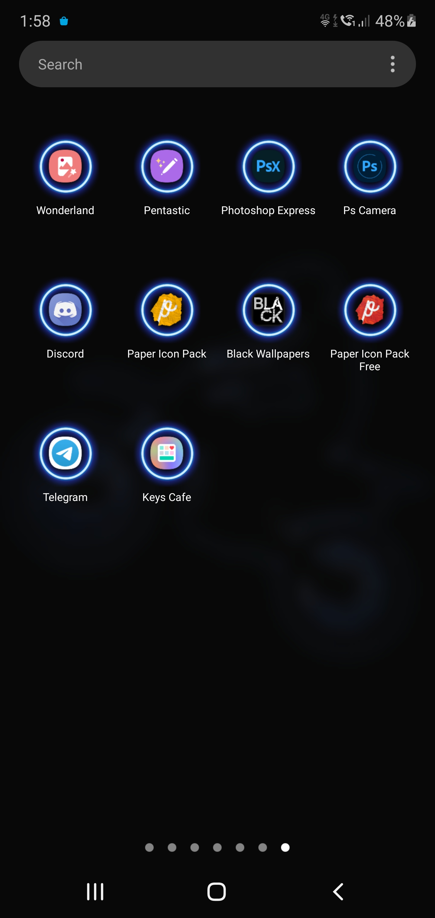 Dark Background - App Drawer - Samsung Members
