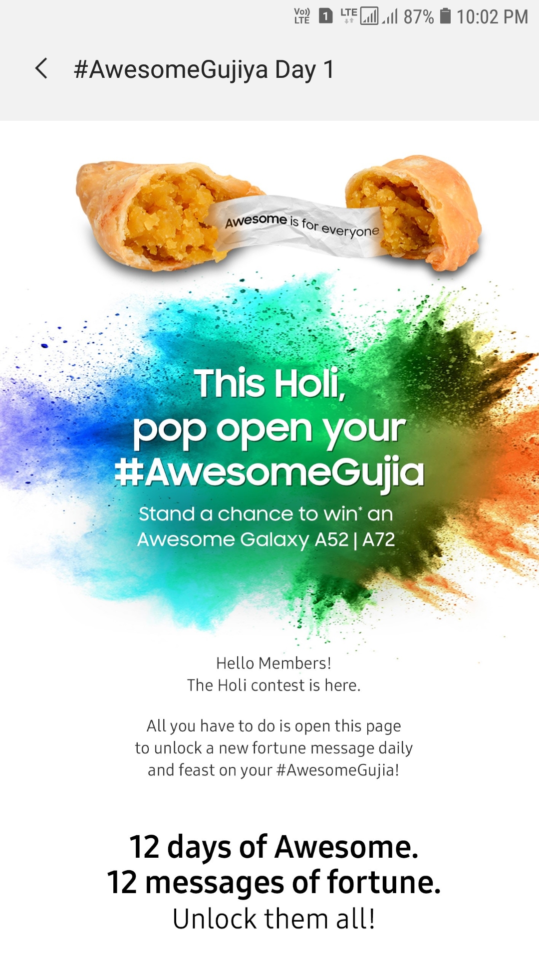 samsung benefits start chance to win Samsung smart... - Samsung Members