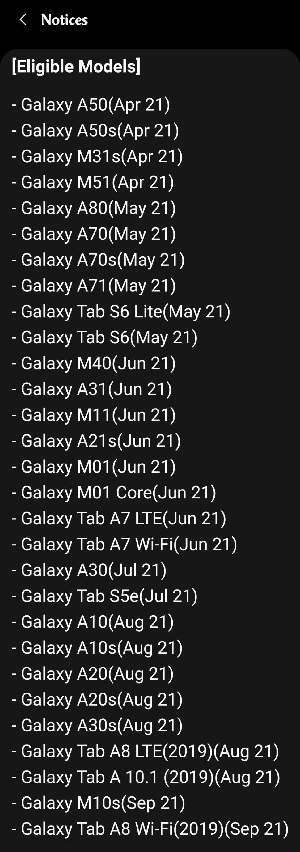 Android 11 Devices List - Samsung Members