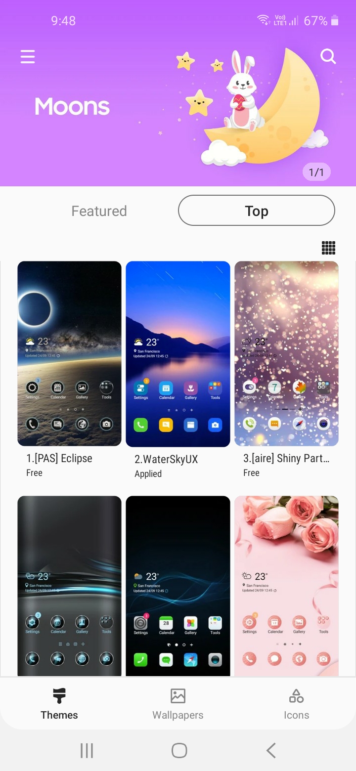 New theme store layout - Samsung Members