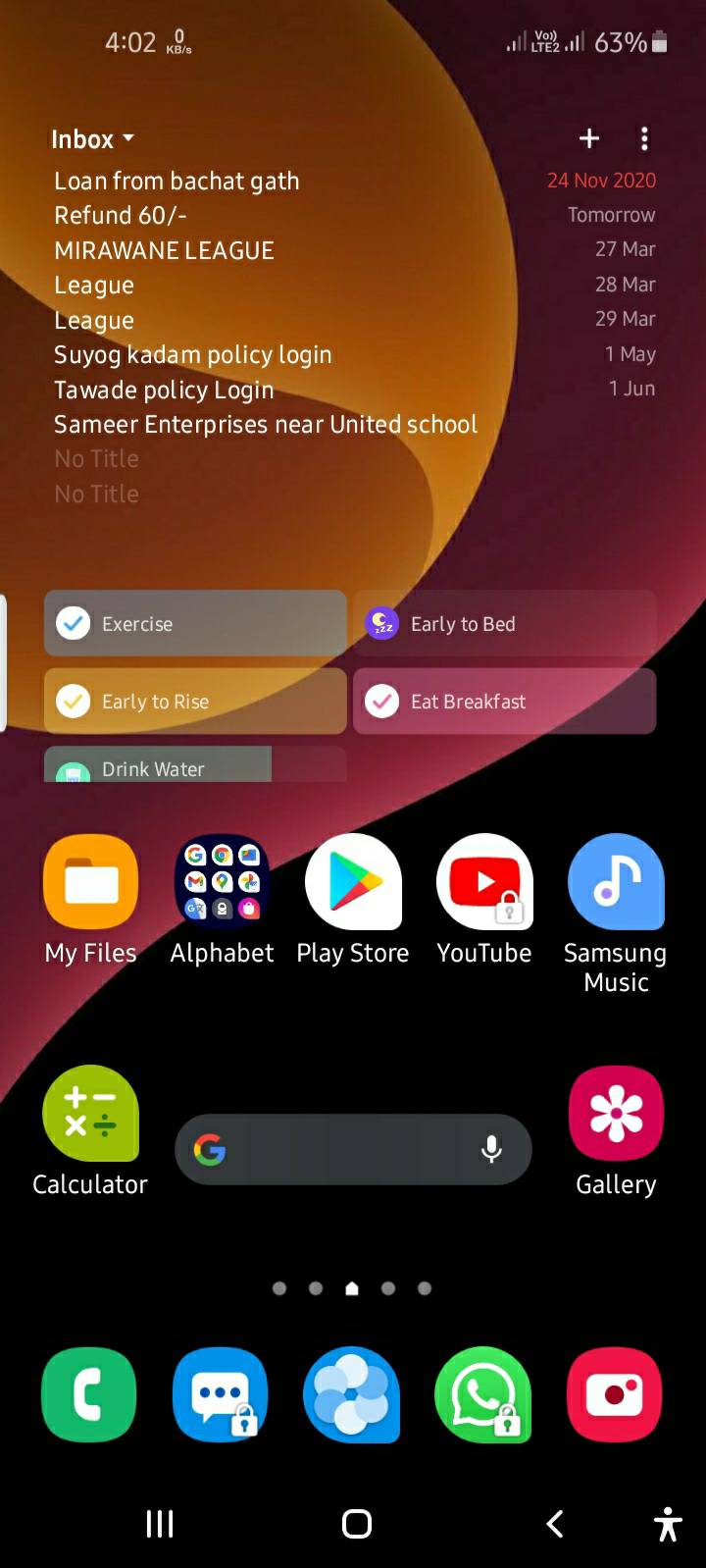 today's Home screen Customization - Samsung Members