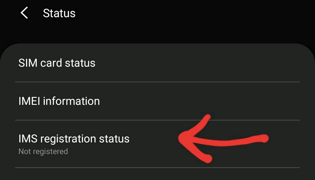 Solved: What is "IMS registration status"? - Samsung Members