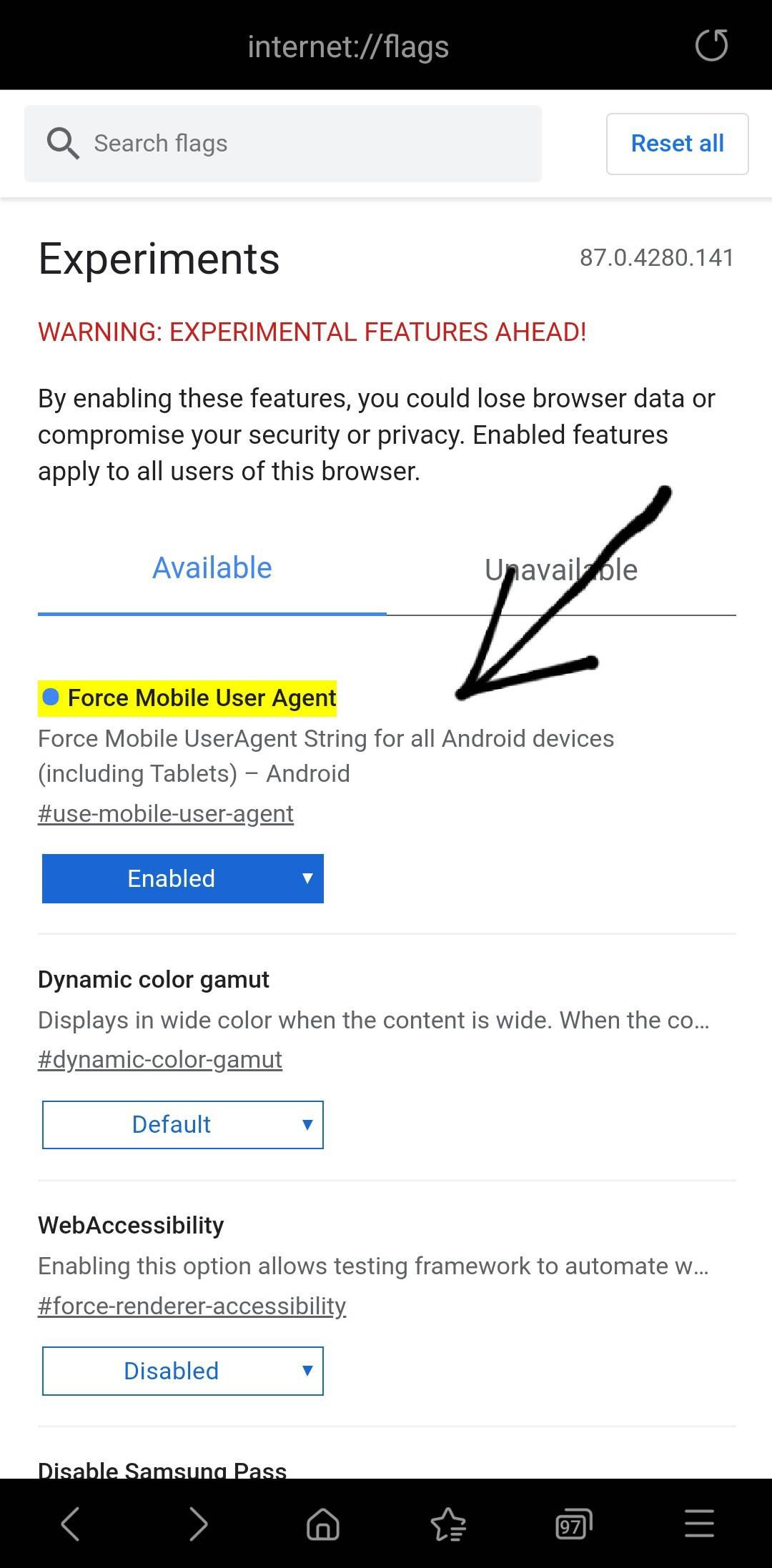Solved: SAMSUNG INTERNET FLAGS - Samsung Members