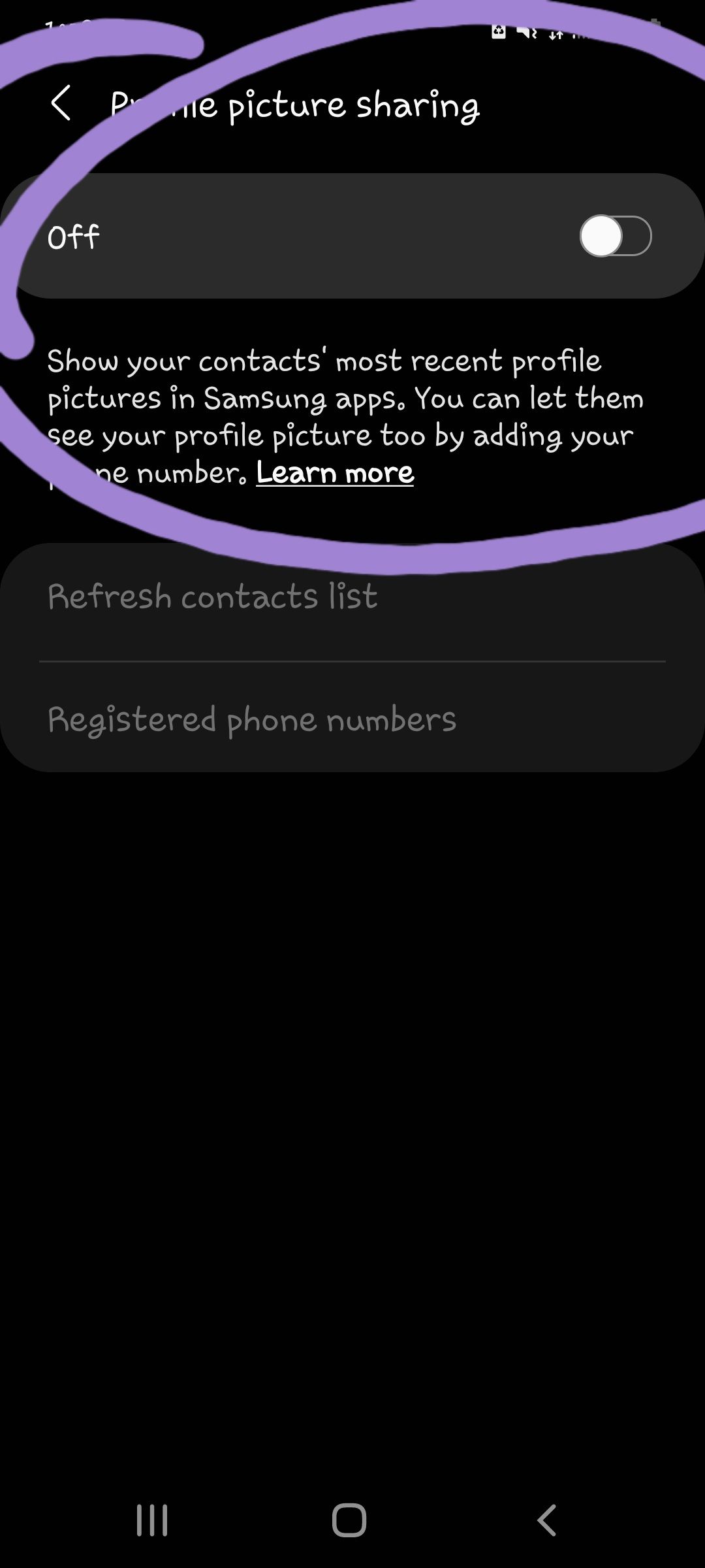 Profile Picture Sharing in Contacts - Samsung Members