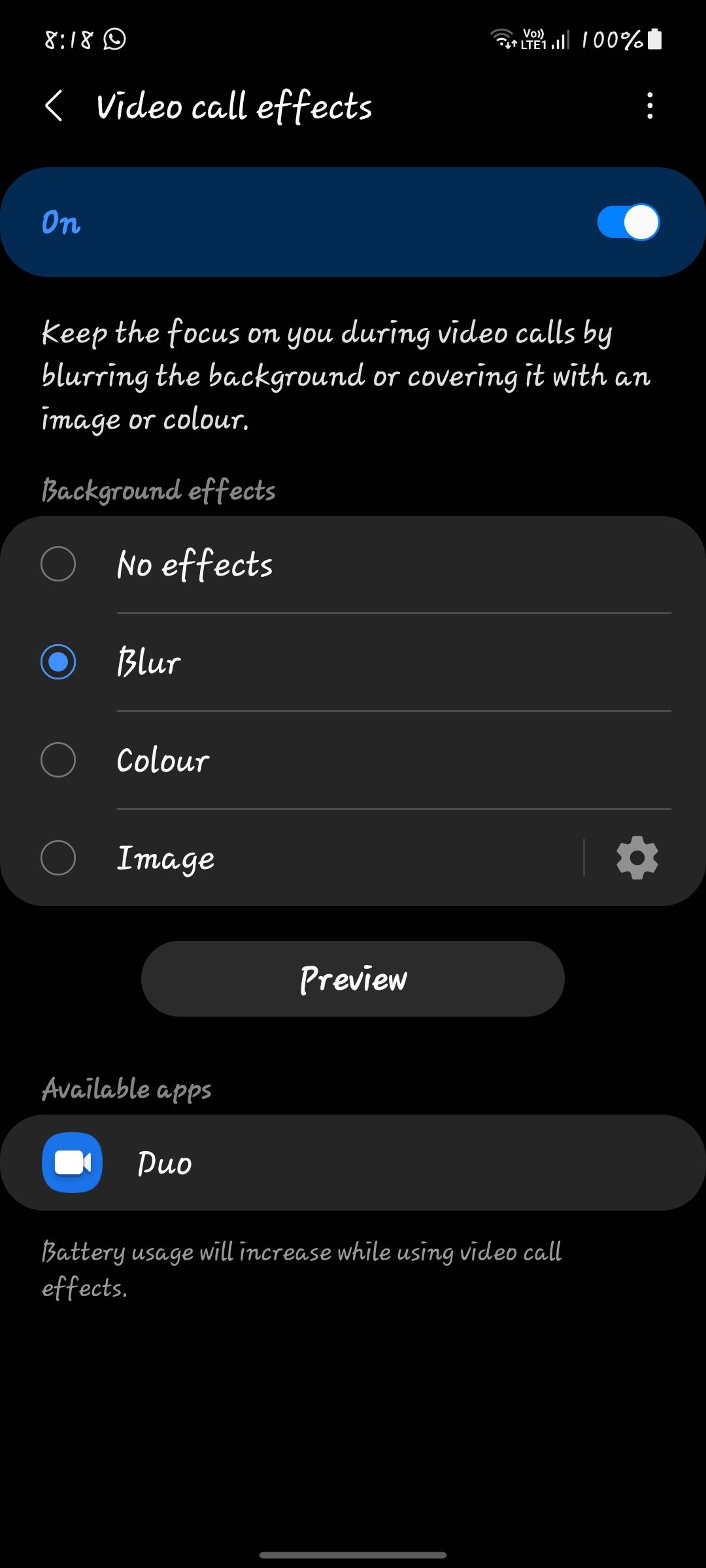 Video call effects - Samsung Members
