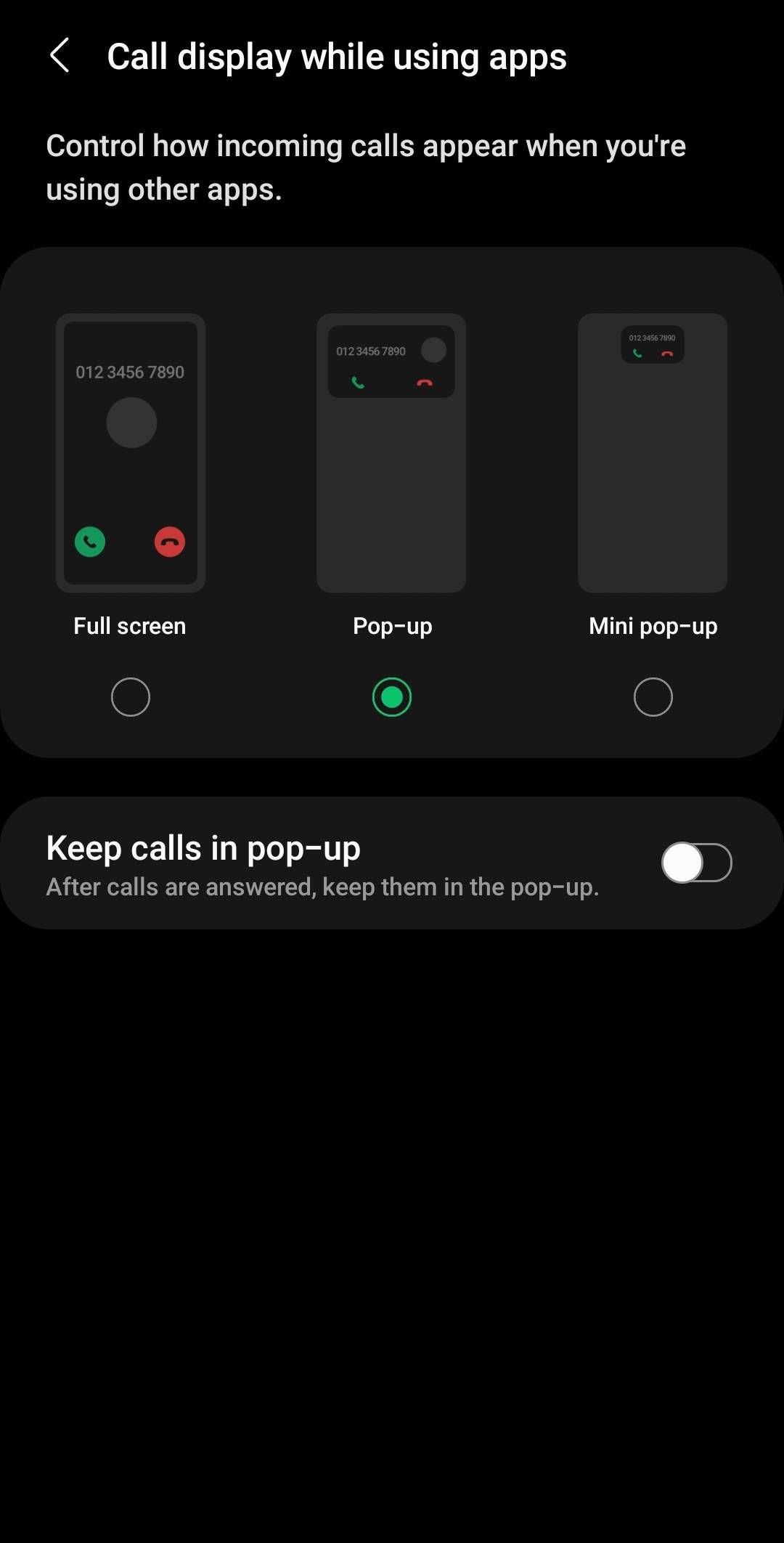 Incoming calls - Samsung Members