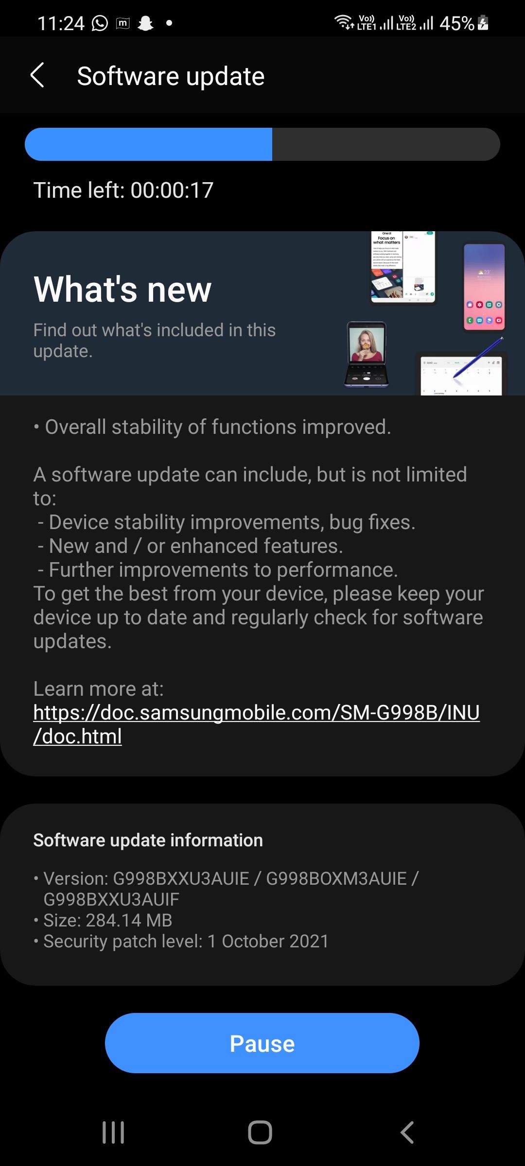 s21 ultra security update rolling out india - Samsung Members