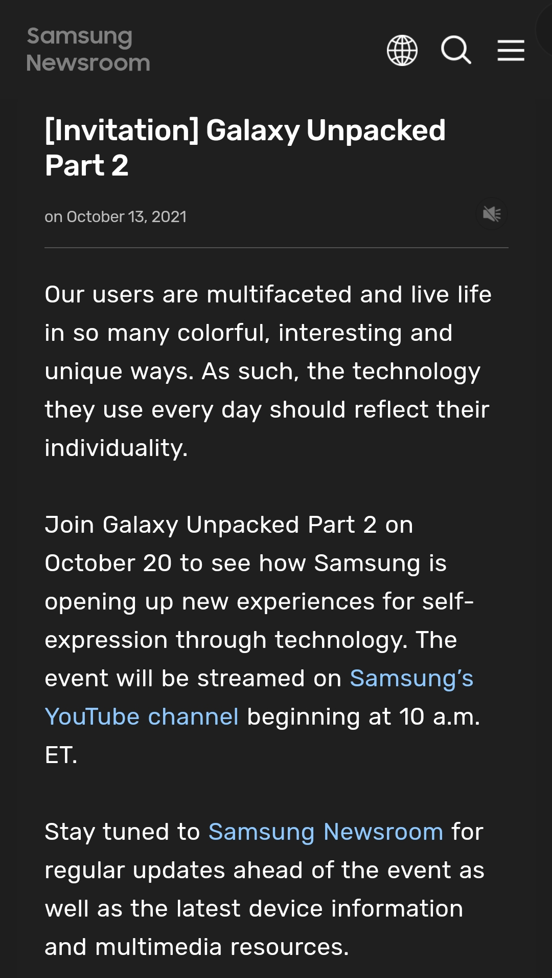 [Invitation] Galaxy Unpacked Part 2 - Samsung Members