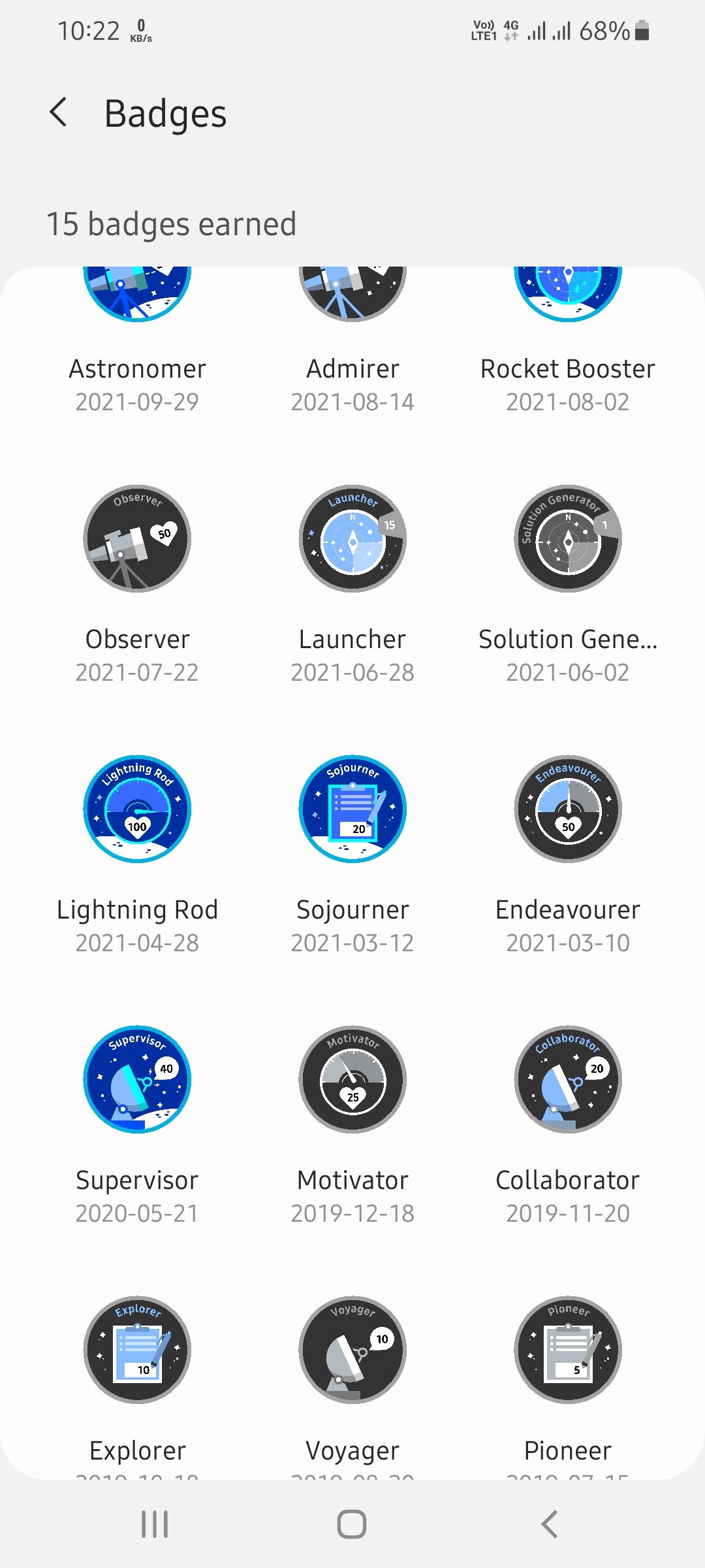 List of badges to be earned - Samsung Members
