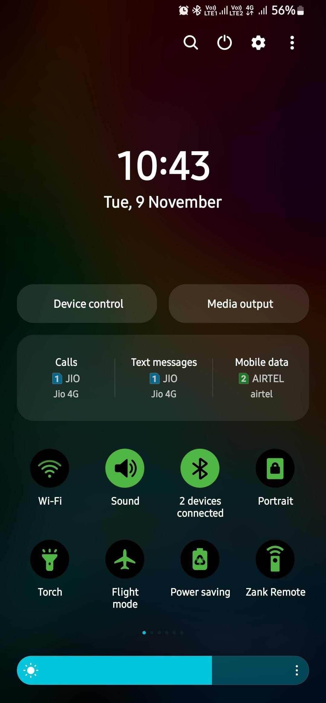 Notification panel layout - Samsung Members