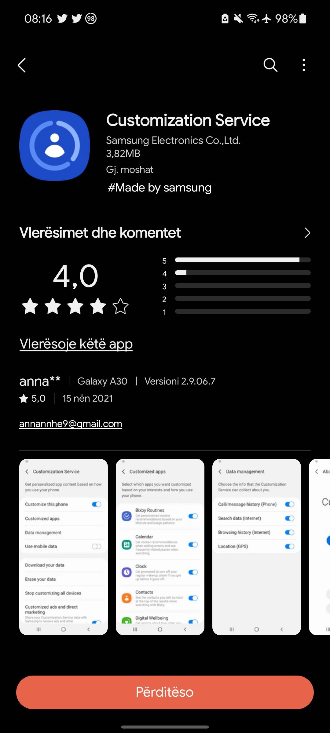 Customization Service new update - Samsung Members