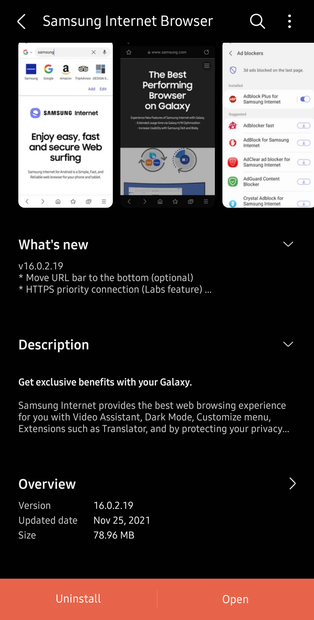 Samsung Internet Browser | Latest Version 16.0 - Page 5 - Samsung Members