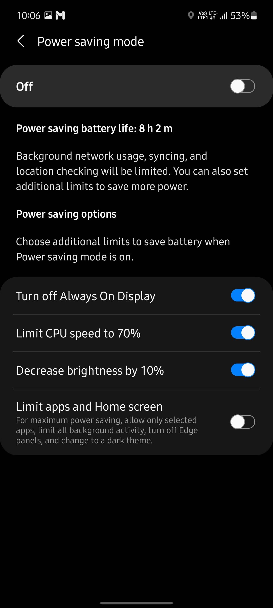 Power saver screen on main screen on M51 - Samsung Members