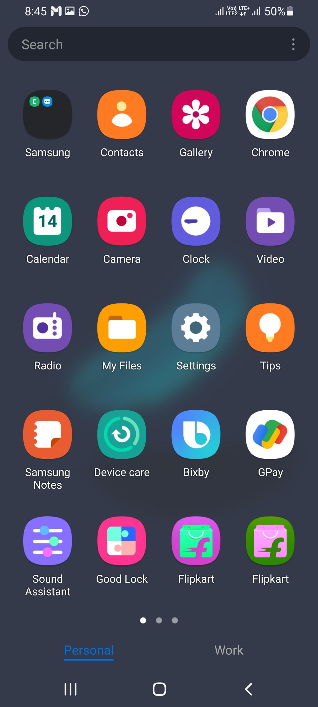 Swipe Up Home Screen to Search Application - Samsung Members