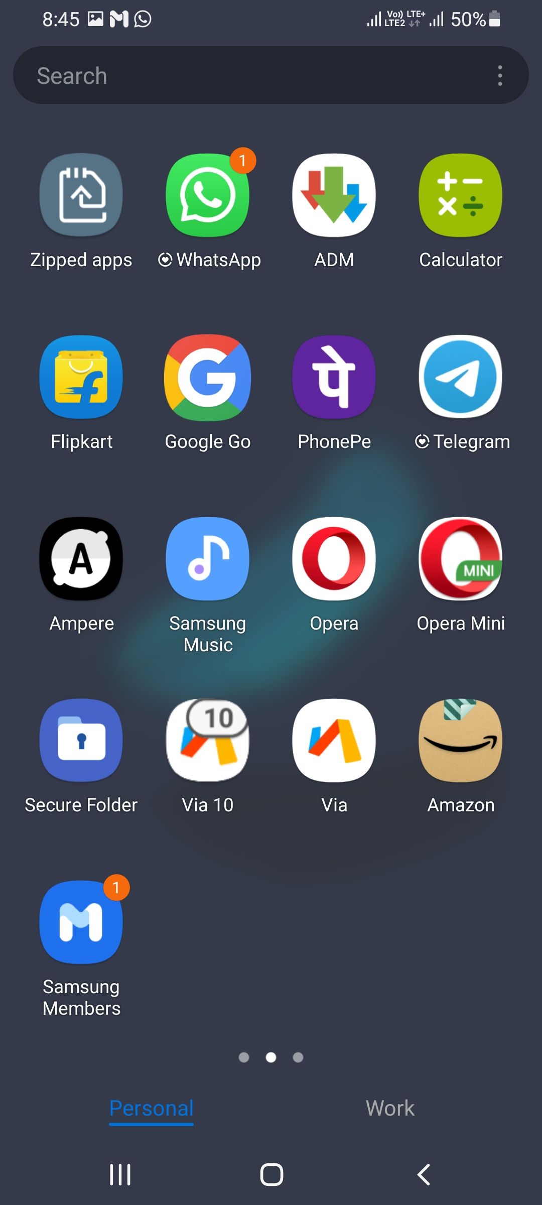 Swipe Up Home Screen to Search Application - Samsung Members