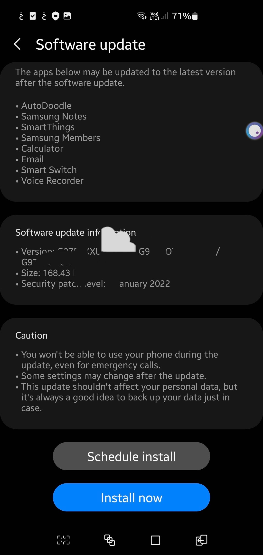 Solved: January 2022 Security Update - Samsung Members