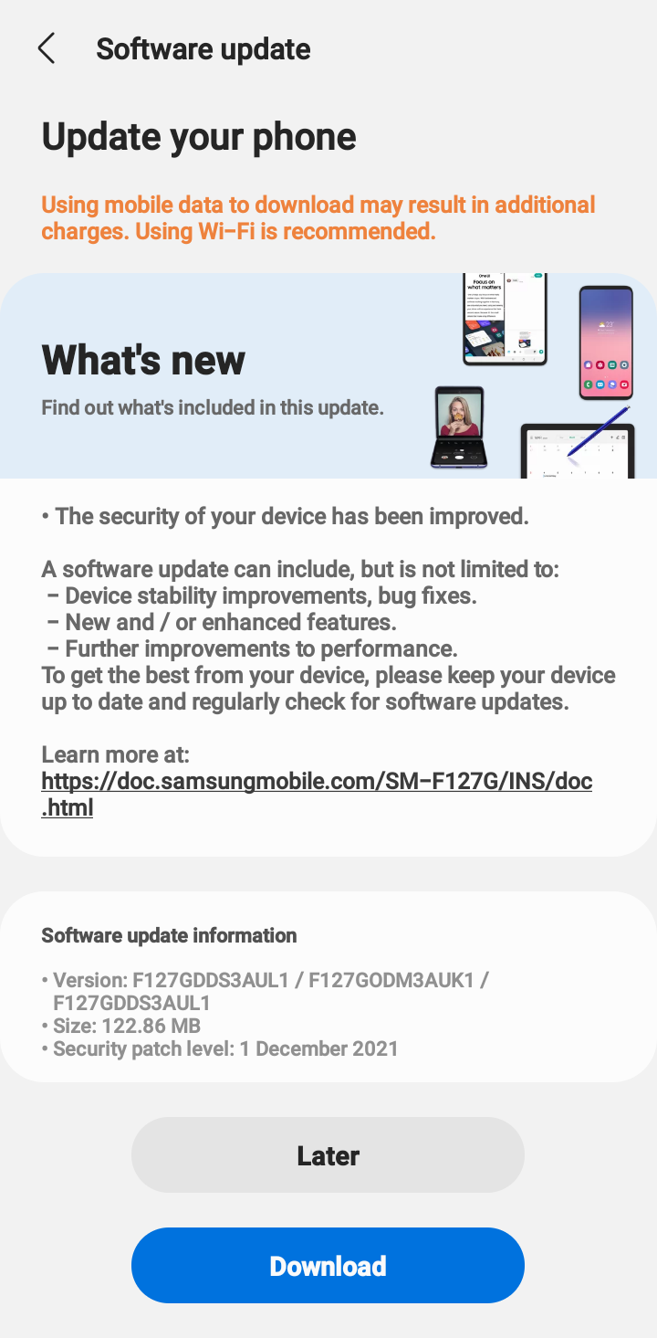 GALAXY F12 SOFTWARE UPDATE GOT DECEMBER MONTH SECU... - Samsung Members
