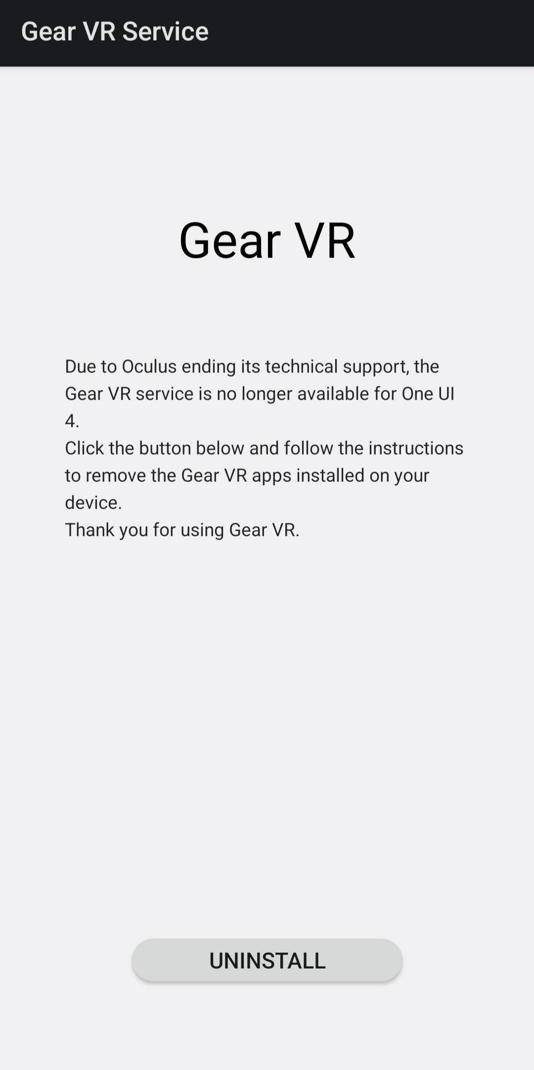 Gear VR Uninstall - Samsung Members