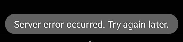 Samsung Server error - Samsung Members