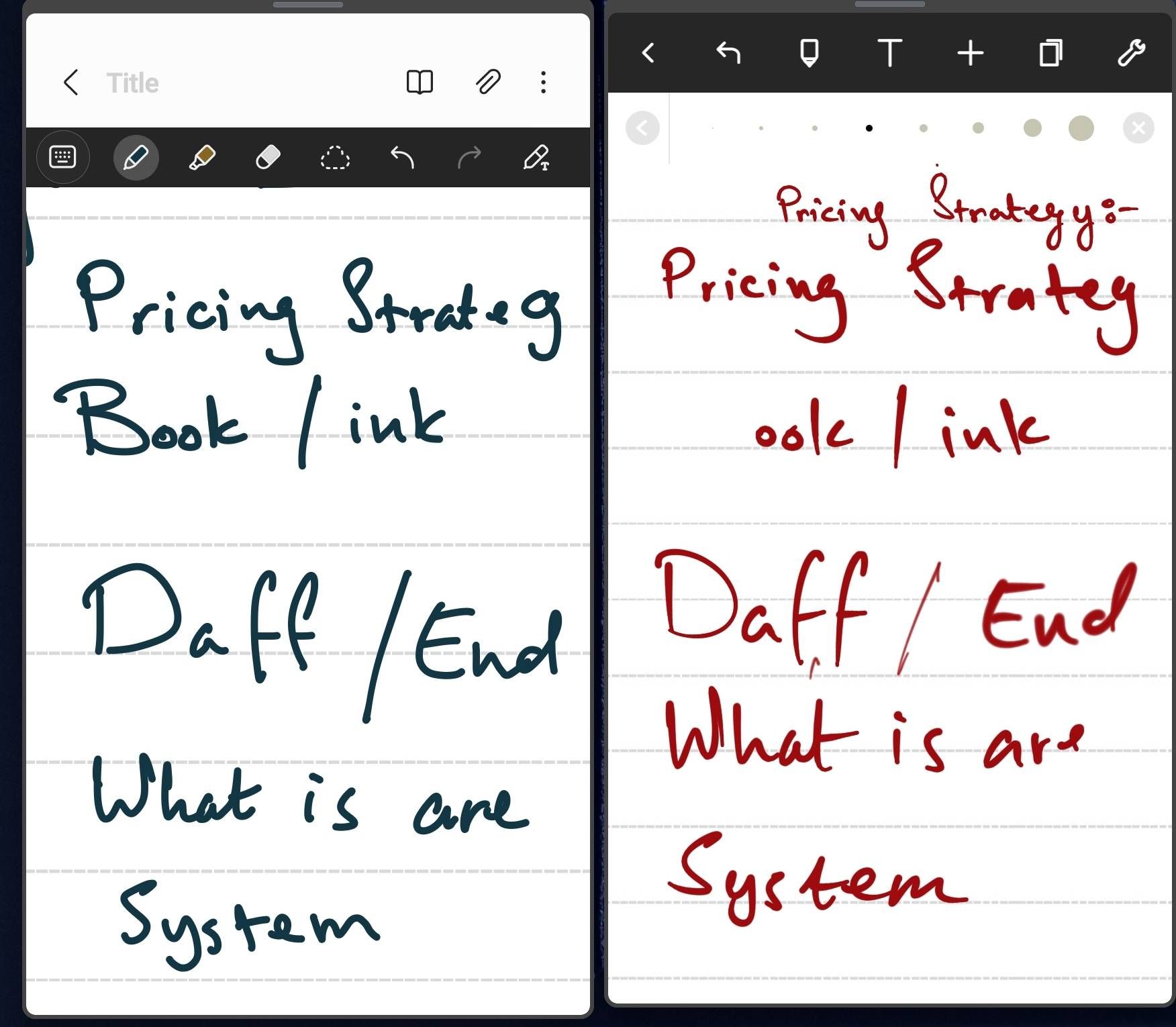Samsung notes app handwriting very pad comparing w... - Samsung Members