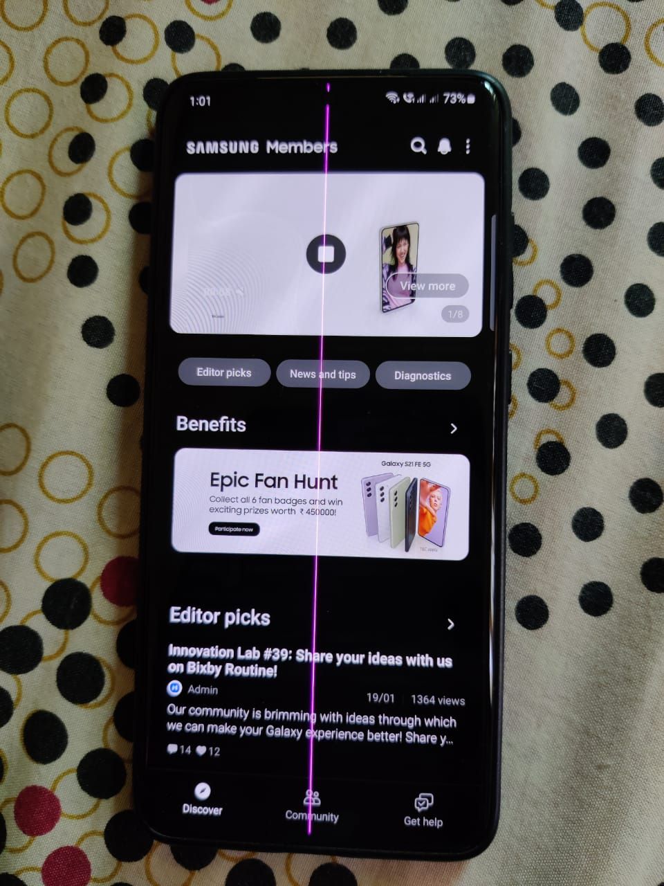 Display vertical lines solution (S20 series users) - Samsung Members