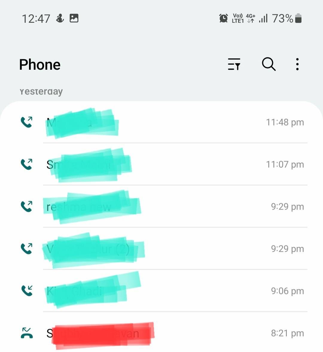 Call log notification - Samsung Members