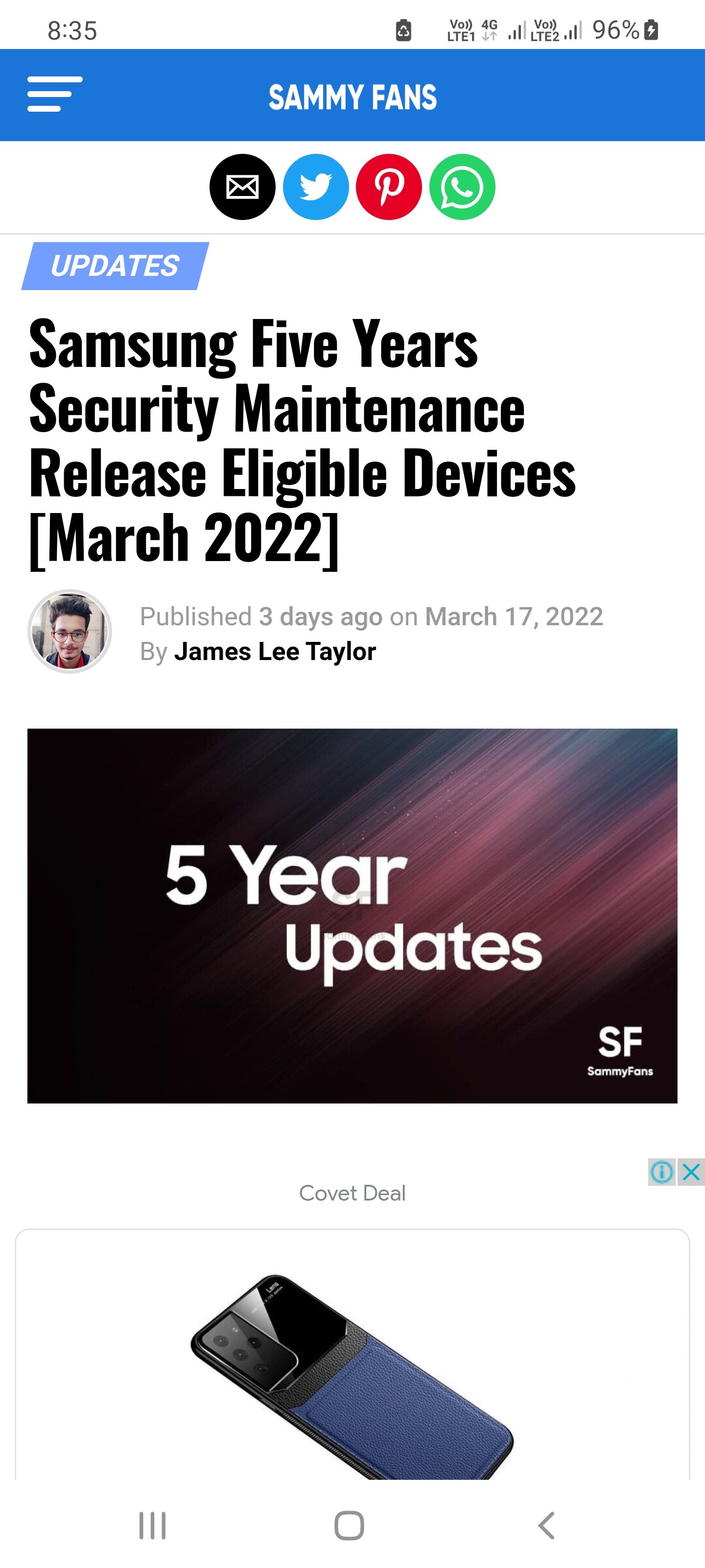 Samsung gives 5 Yr security update - Samsung Members