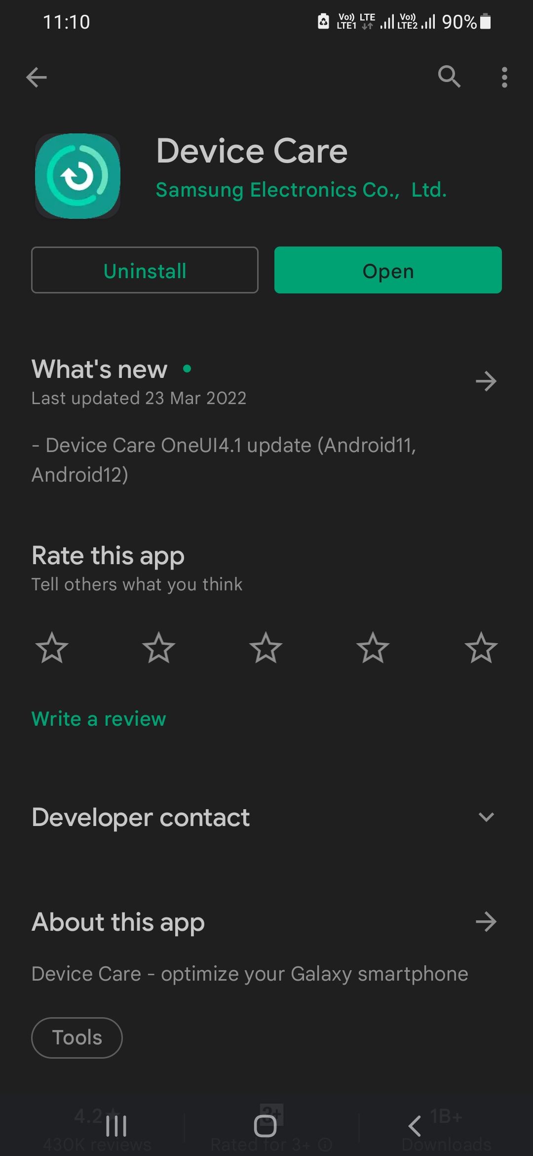 NEW UPDATE ANDROID 12 device care - Samsung Members