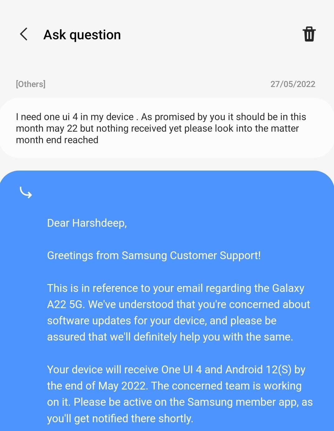 Android 12 update on A22 5G - Samsung Members