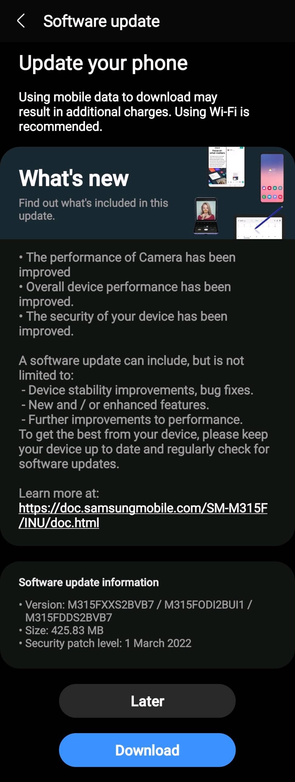 Samsung Galaxy A22 5G receive new update - Samsung Members
