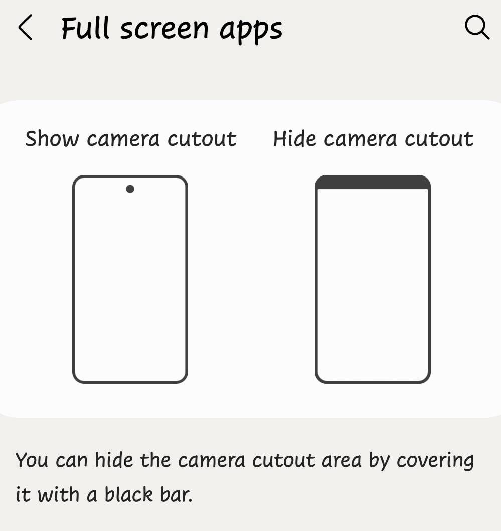 Camera cut out feature - Samsung Members