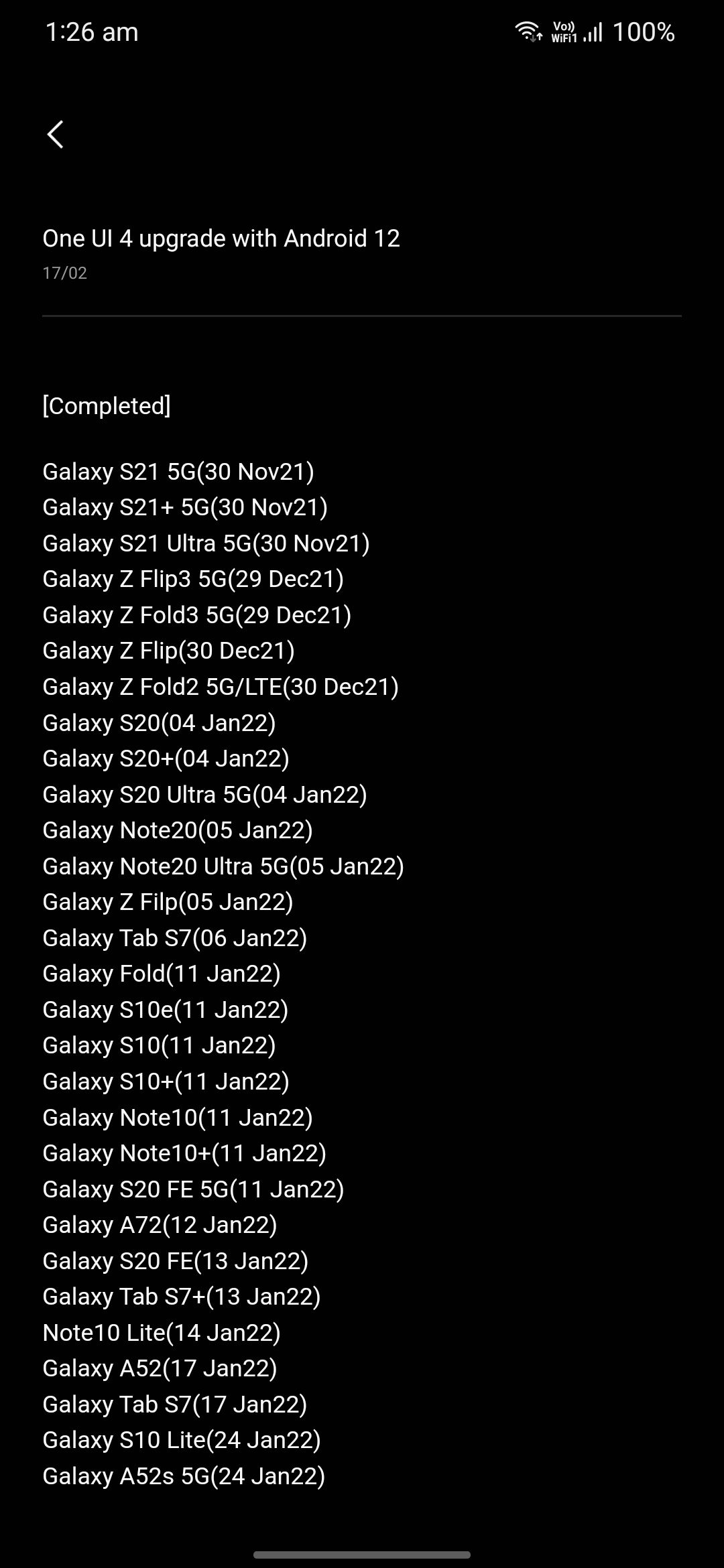 Update of Android 12 - Samsung Members