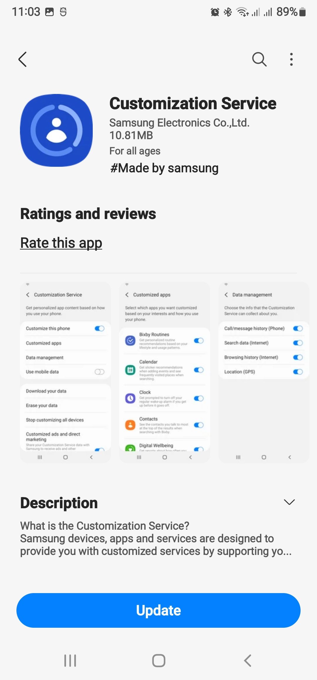 تحديث Customization Services - Samsung Members