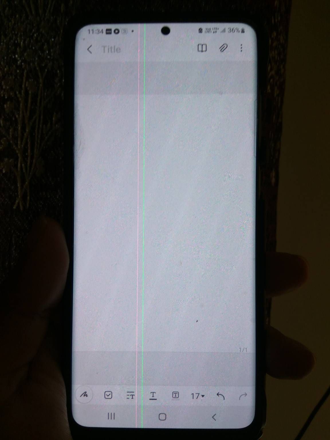 Green and Pink Line Issue - Samsung Members