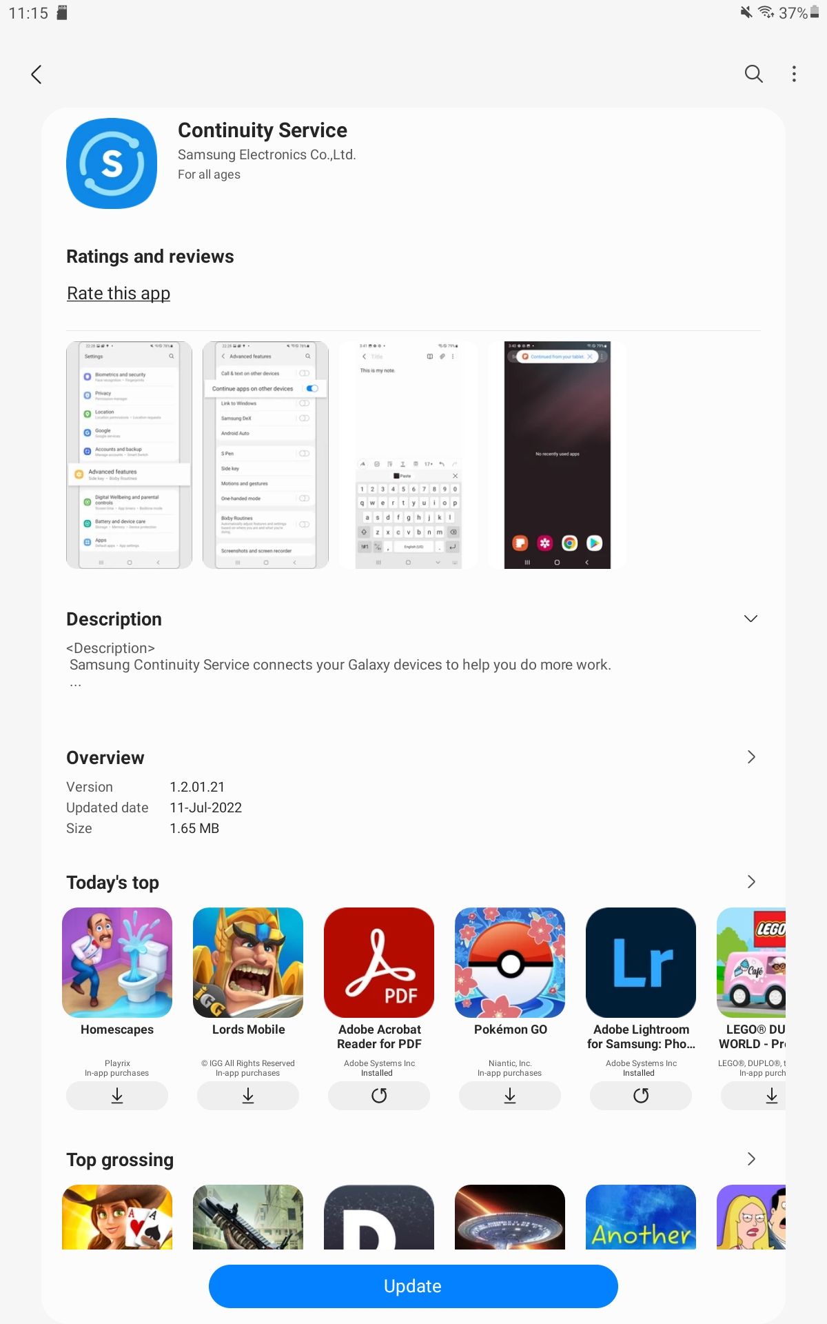 Continuity Service Update - Samsung Members