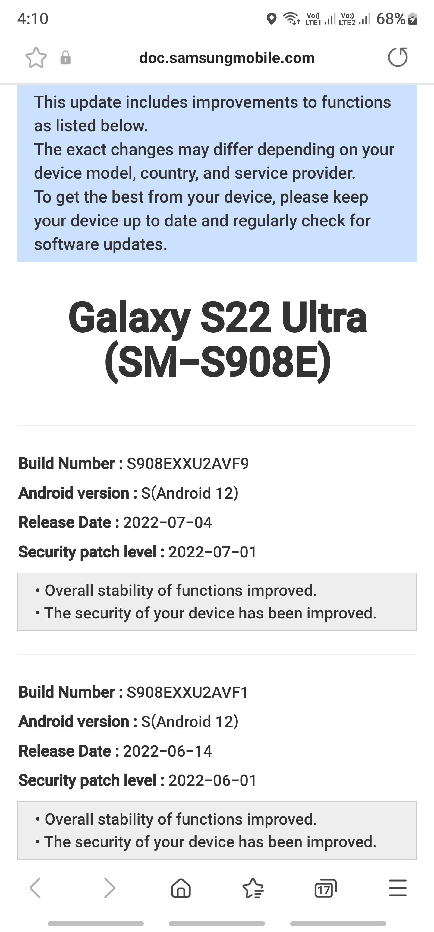 S22 Ultra Software Update Available.... - Samsung Members