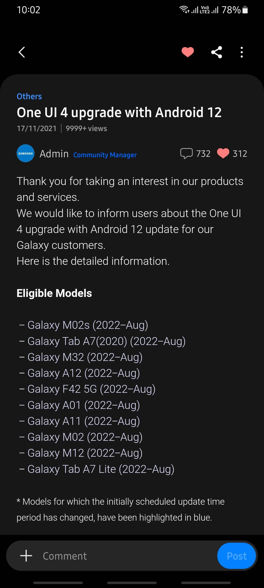 Android 12 update , waiting from June - Samsung Members