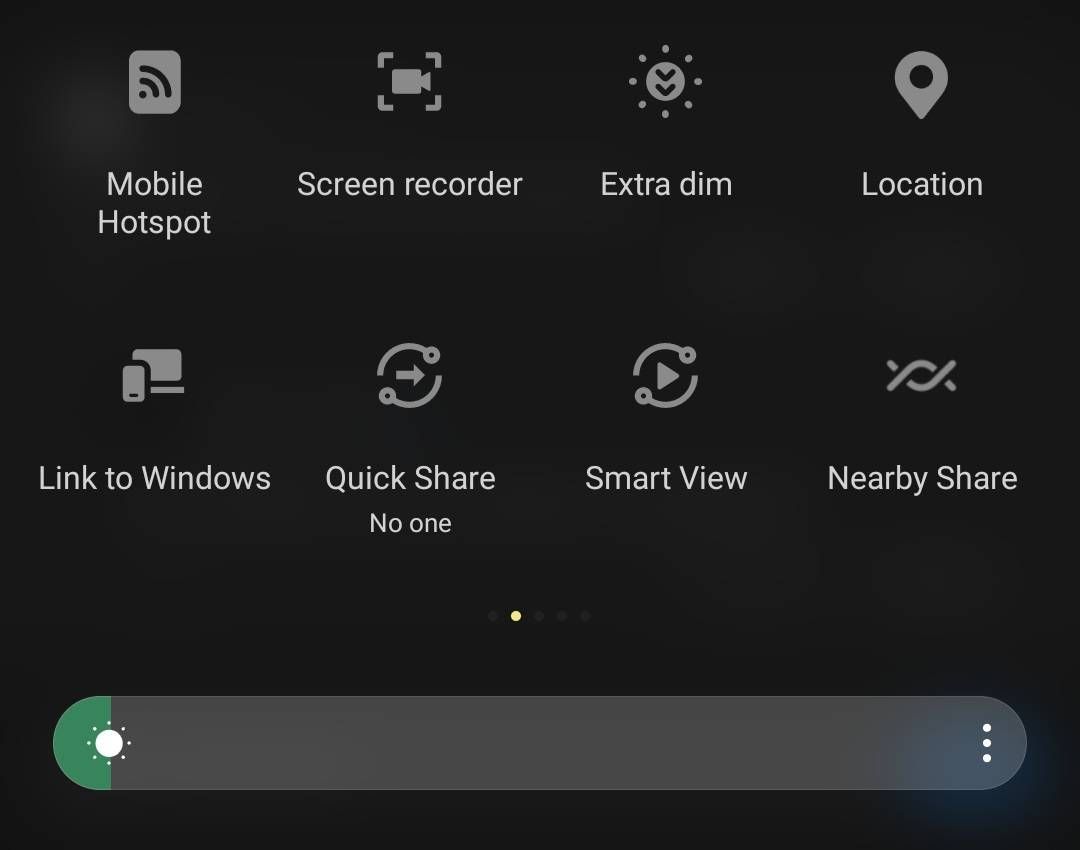 Addition of buttons in the notification panel. - Samsung Members