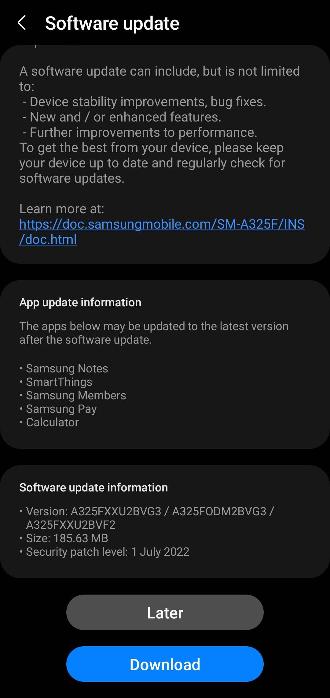 NEW UPDATE FOR GALAXY A32 4G - Samsung Members