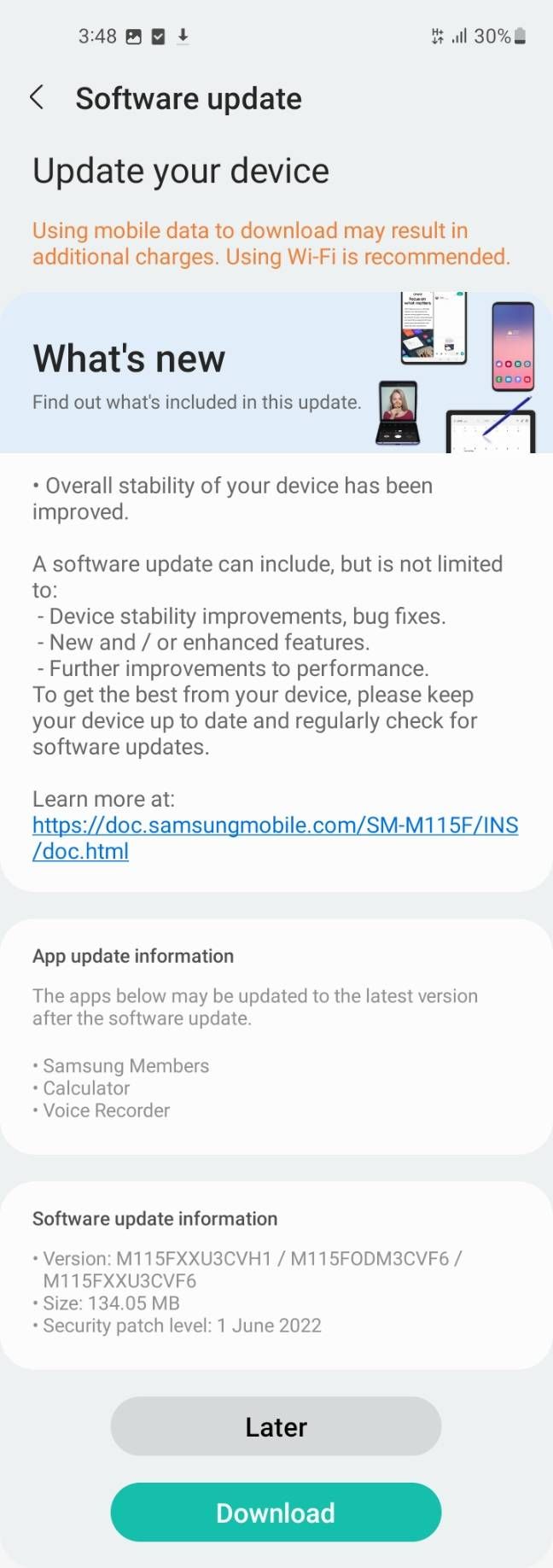 M11 new software upgrade June security patch - Samsung Members